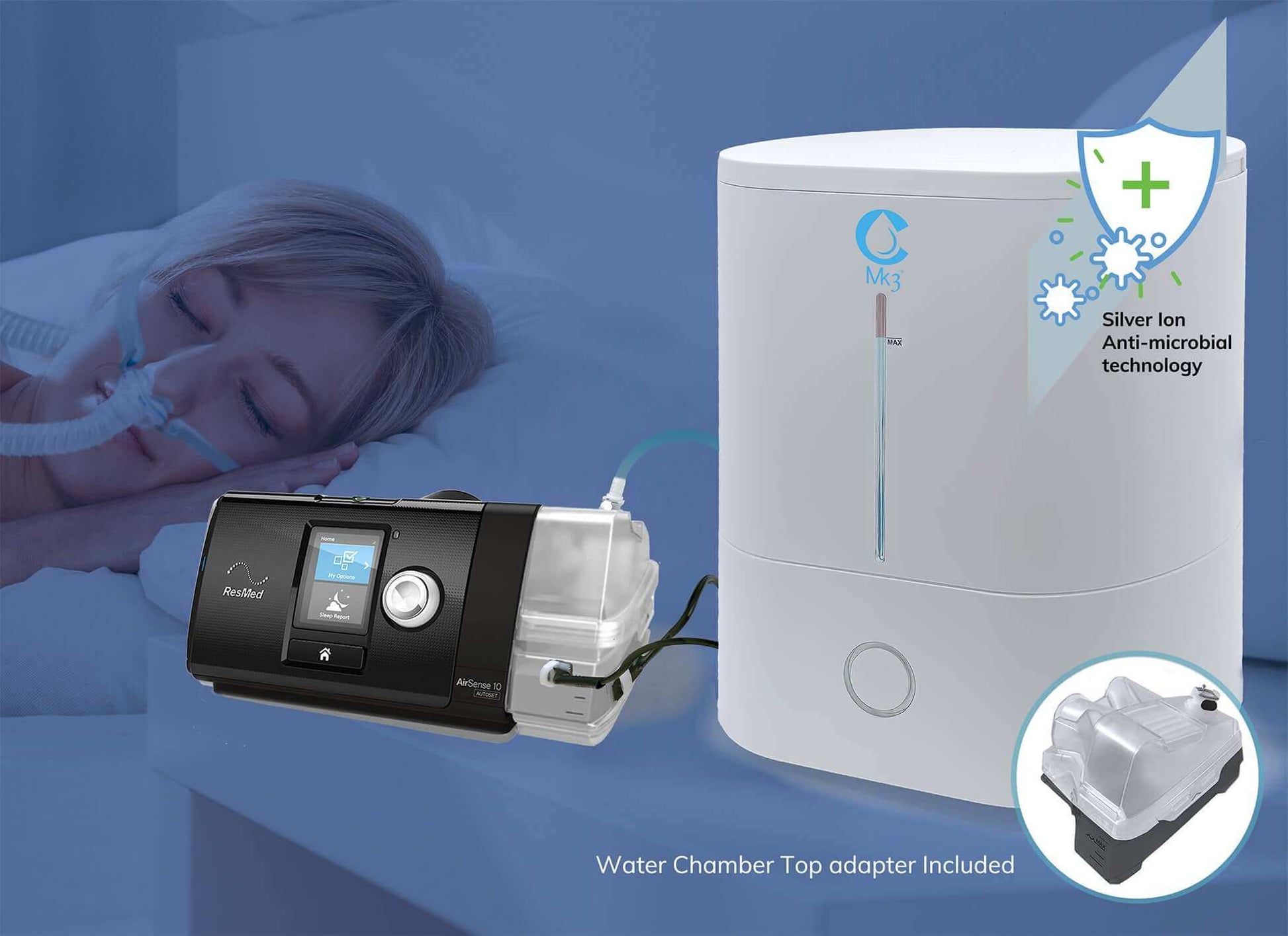 Large Capacity CPAP Water Chamber System: CSpring MK3® Automatic CPAP ...