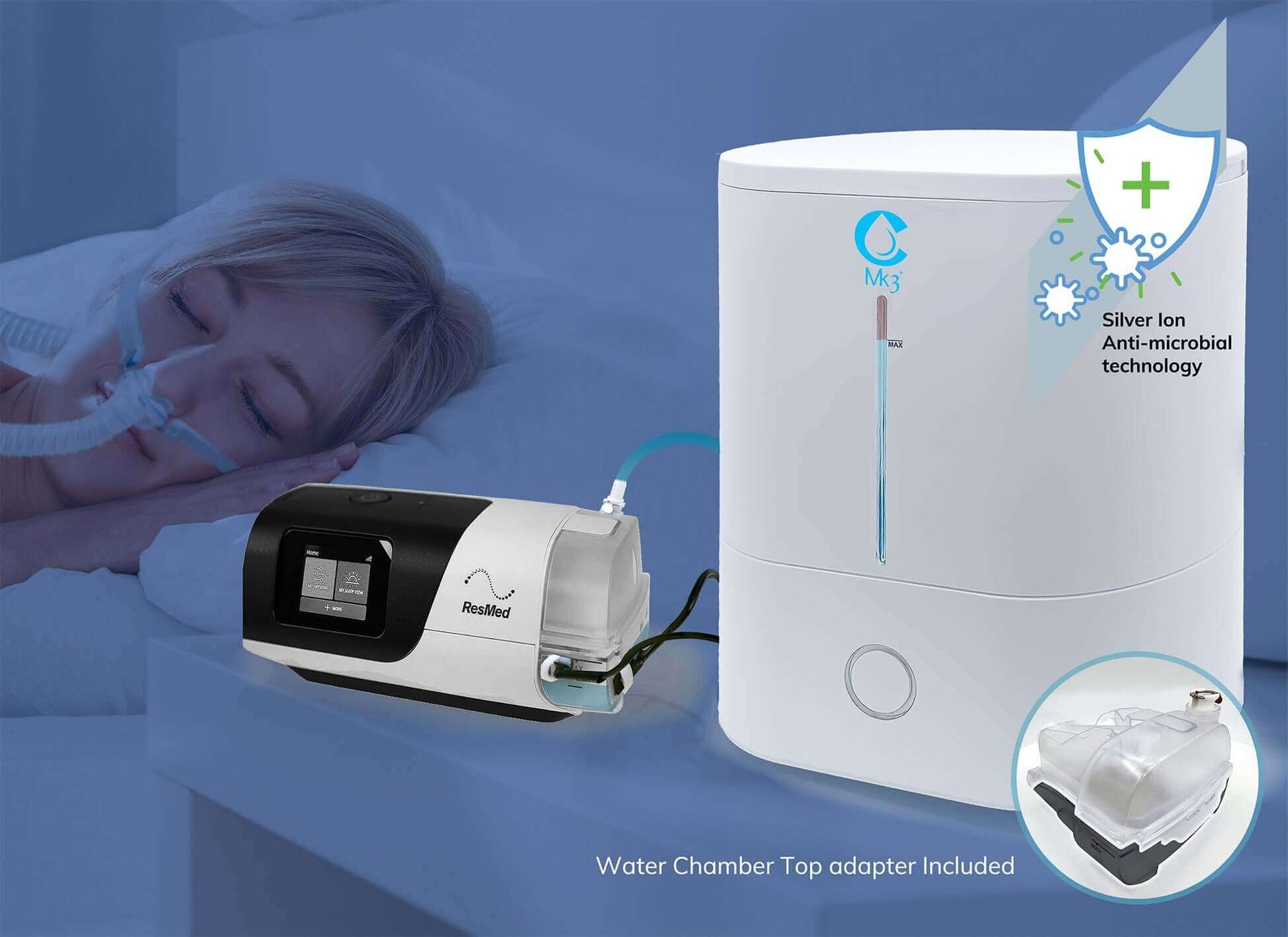 Large Capacity CPAP Water Chamber System: CSpring MK3® Automatic CPAP ...