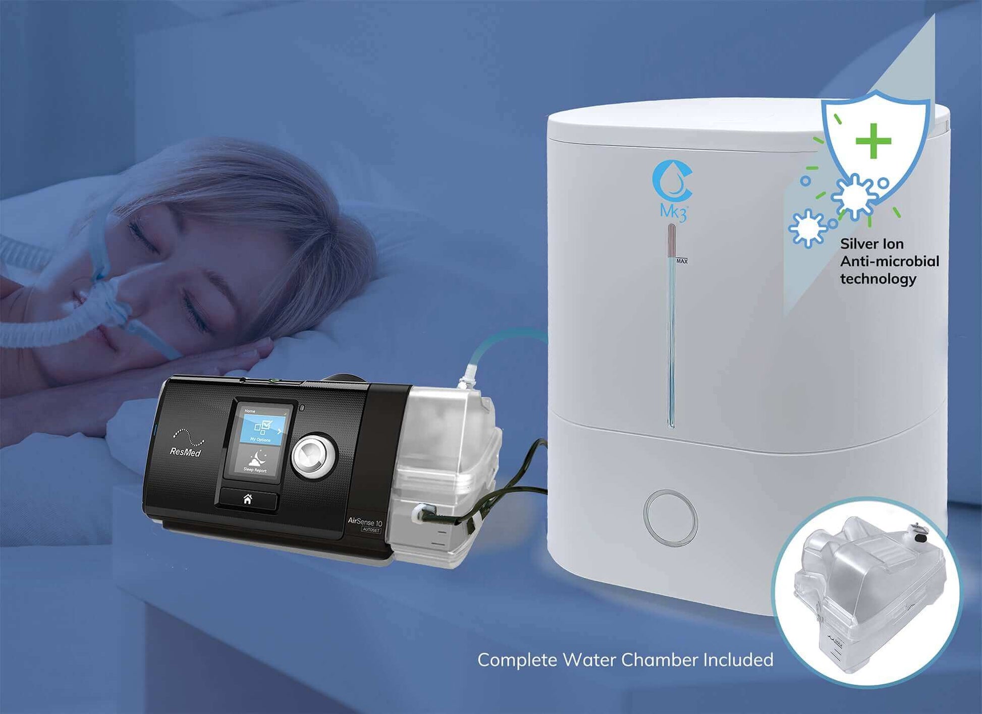 Large Capacity CPAP Water Chamber System: CSpring MK3® Automatic CPAP ...
